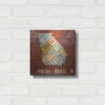 Luxe Metal Art 'Georgia Map' by Design Turnpike, Metal Wall Art, 12"x12 ...