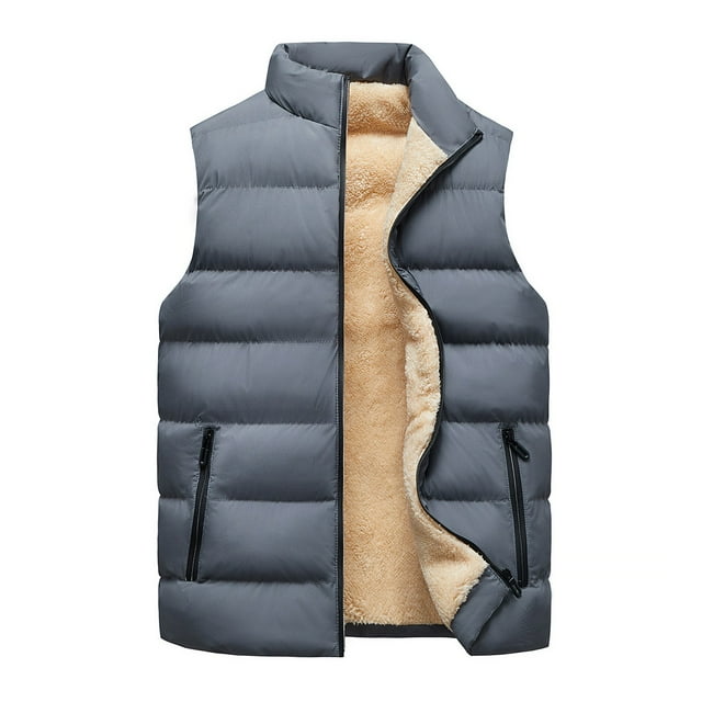 Rovga Men Winter Hooded Jacket Casual Fashion Vest With Zipper Stand ...