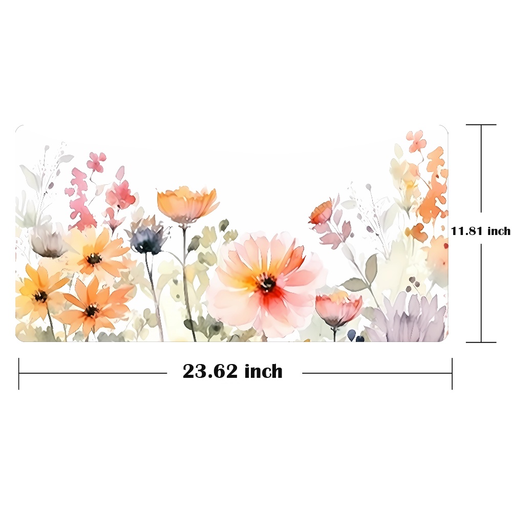 FashionMio Large Gaming Mouse Pad,Colored Flowers Extended Mouse Pad ...
