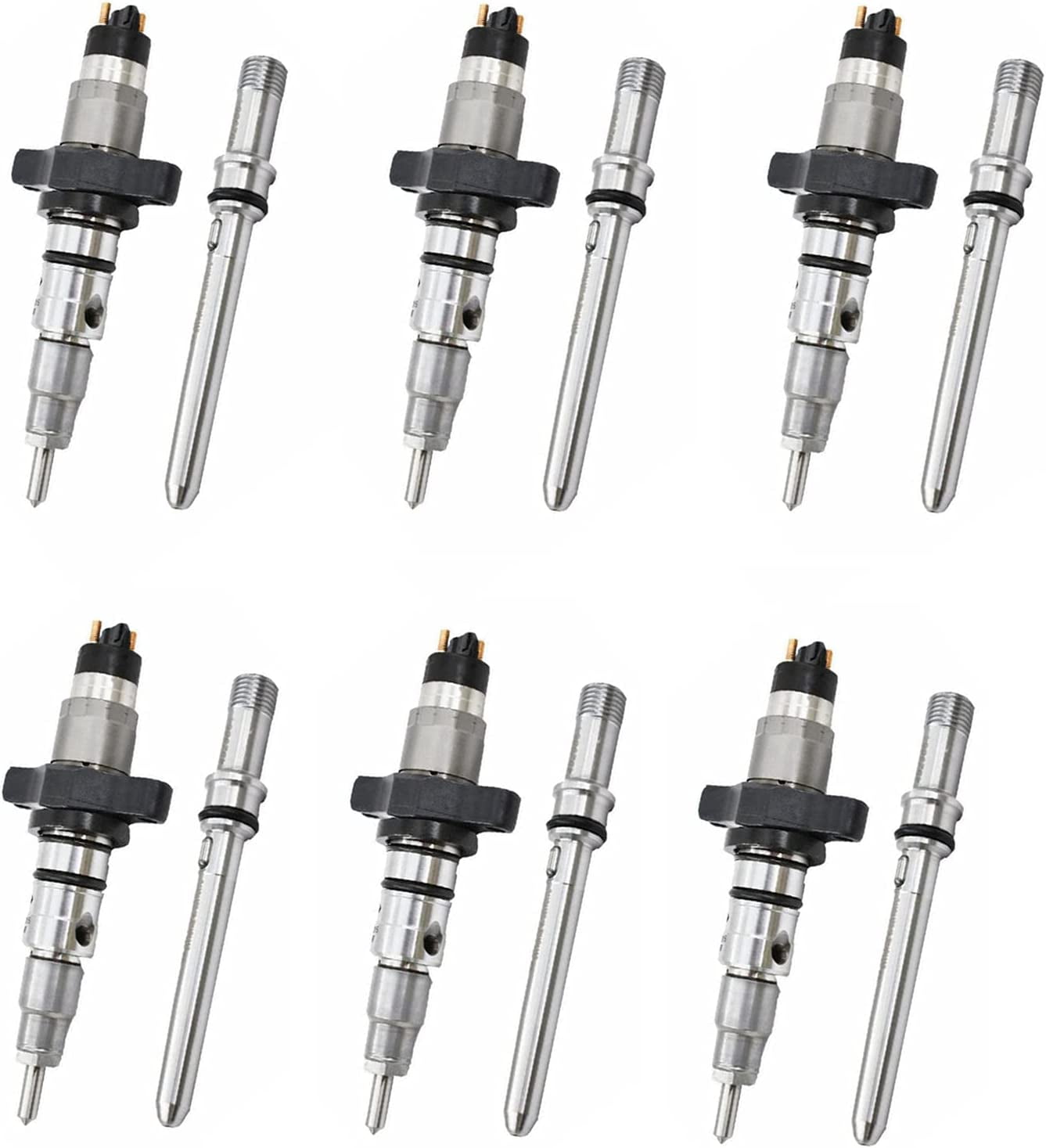 Seapple 6X Diesel Fuel Injectors Fit Compatible with 04-09 Dodge Ram ...