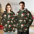 Skull Christmas Hoodie with Santa Hats and Holly, Spooky Holiday Design ...