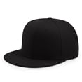 Light Blue Blank Flat Bill Snapback Cap, Solid Plain Adjustable Hip Hop ...