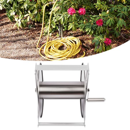 Hose Reel, Automatic Crank Rolling Hose Reel Garden Hose Storage Holder ...
