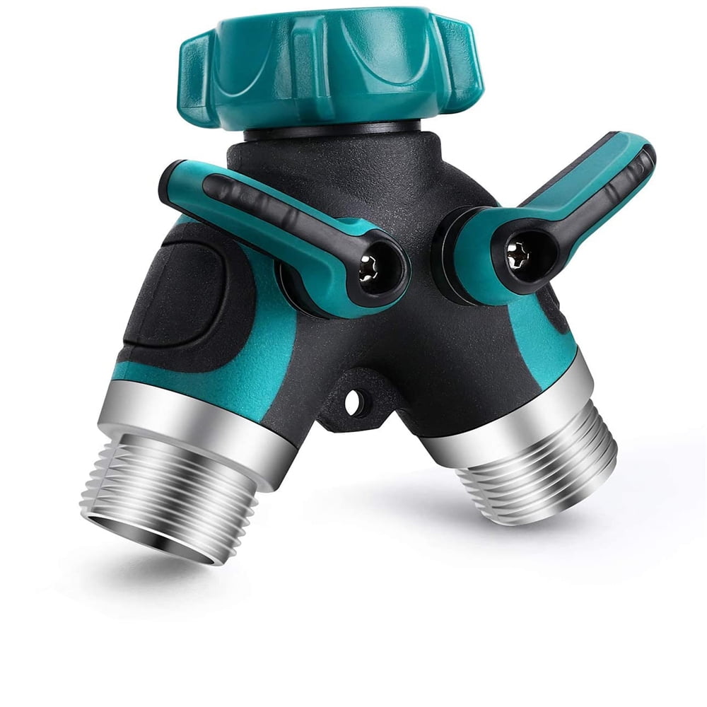FNNMNNR 2 Way Garden Hose Splitter Heavy Duty Water Hose Adapter ...