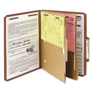 Smead Pressboard Folder,6 Section,Red,PK10 14082 - Walmart.com