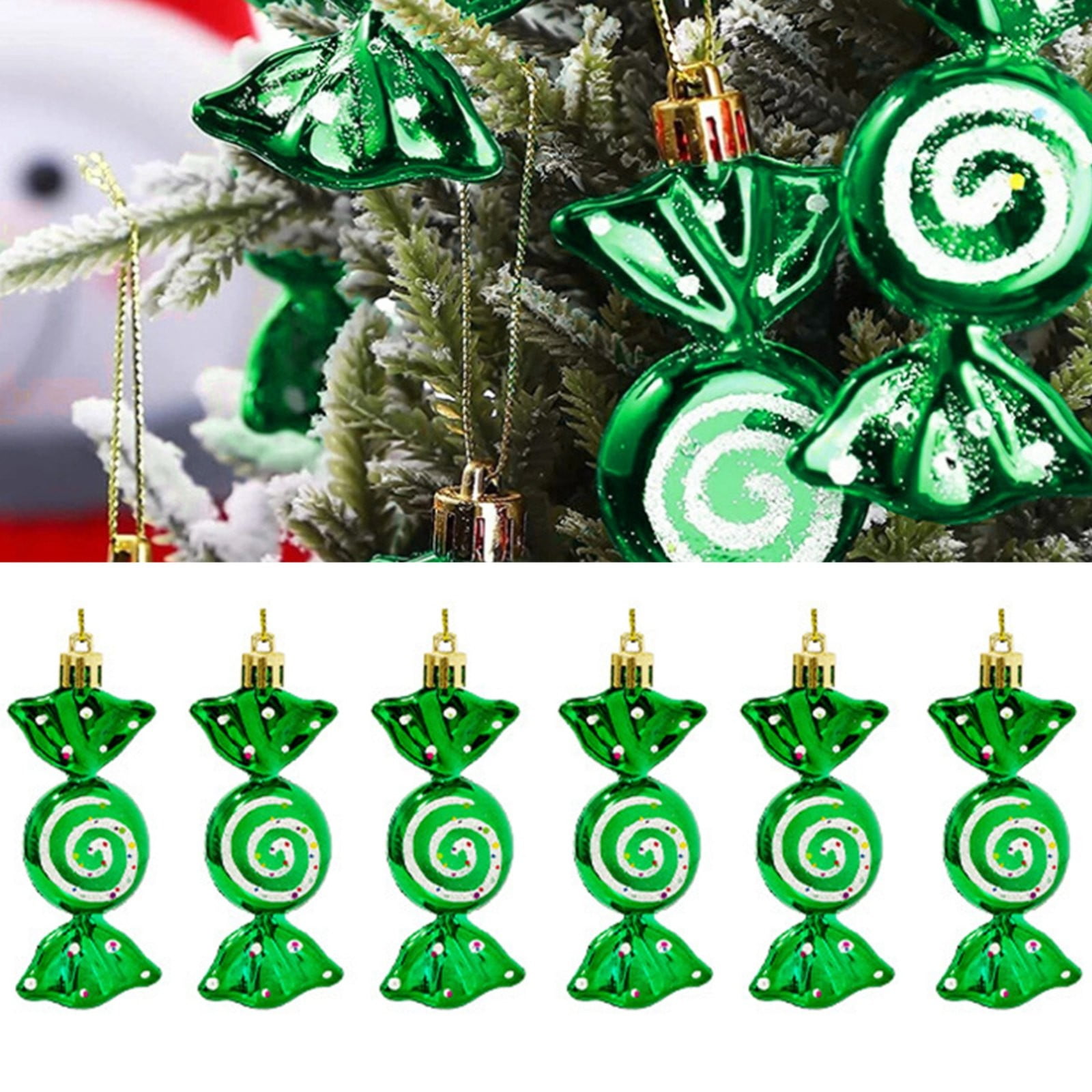 Click here for Uhgeax 6 Pieces Christmas Candy Ornaments Hanging... prices