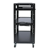 Miumaeov Mobile Office Monitor Shelf, AV Cart Free Standing Rolling ...