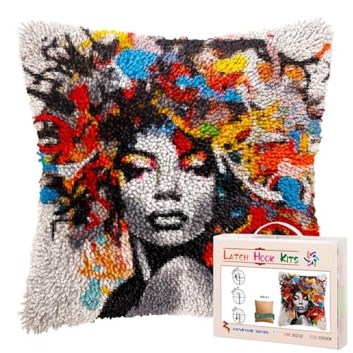 A Sunflower DIY Latch Hook Pillow Kits for Adults Printed Pillowcase ...