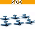 6pcs 1/1000 Scale US Aircraft Carrier Aircraft Plane Model Aviation ...