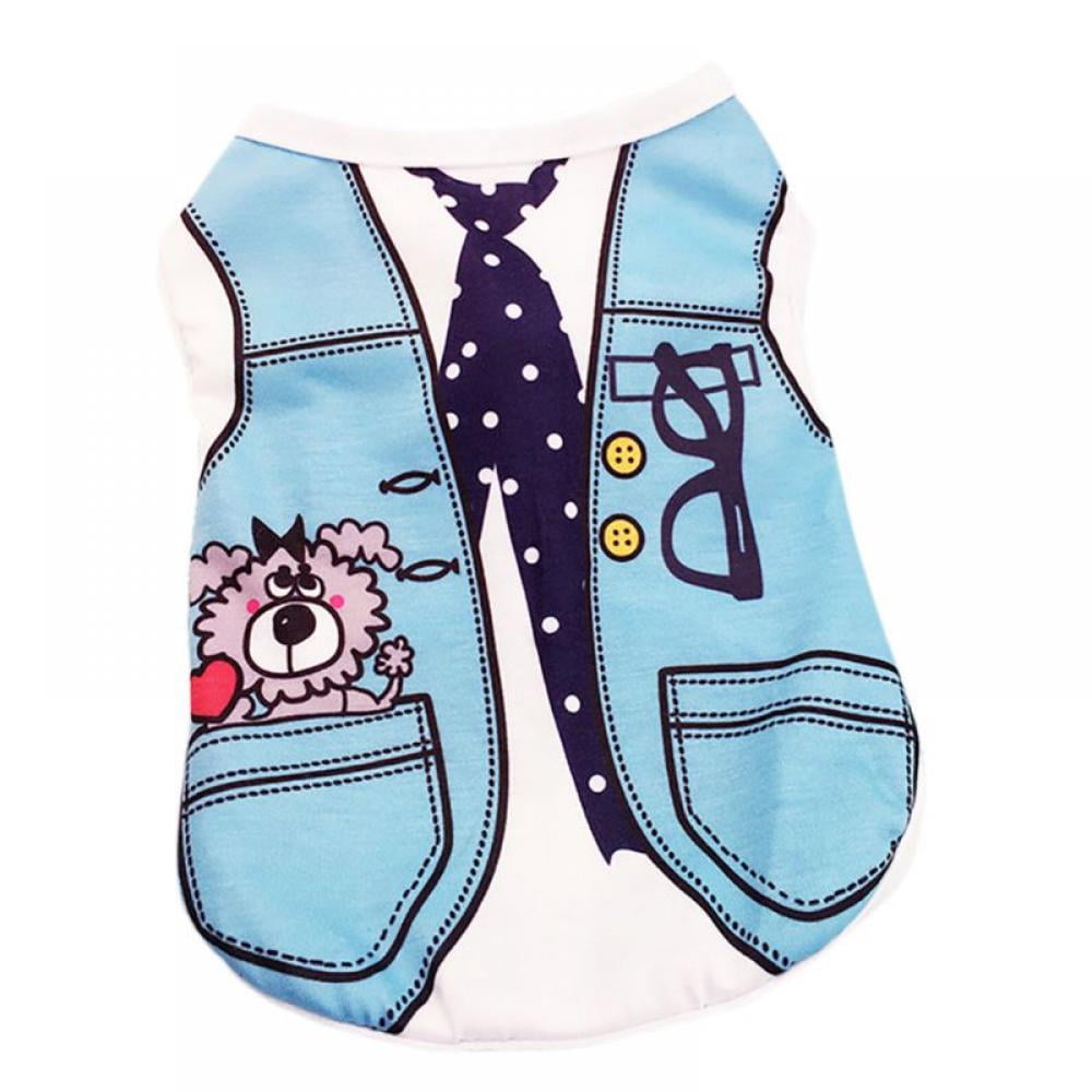 SLPUSH Cute Pet Clothes Dog Puppy Cotton Sport Vest T-Shirt Doggy ...
