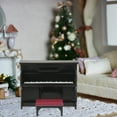 Mini Piano Miniature Model Toys Plastic Playes Dollhouse Stool ...