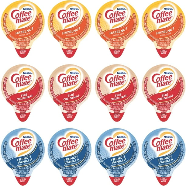 Coffee mate Liquid Non-Dairy Creamer Singles Variety Pack, Original ...