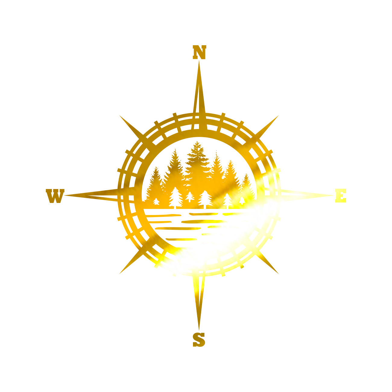 Tree Compass Sticker Decal Die Cut - Self Adhesive Vinyl - Weatherproof ...