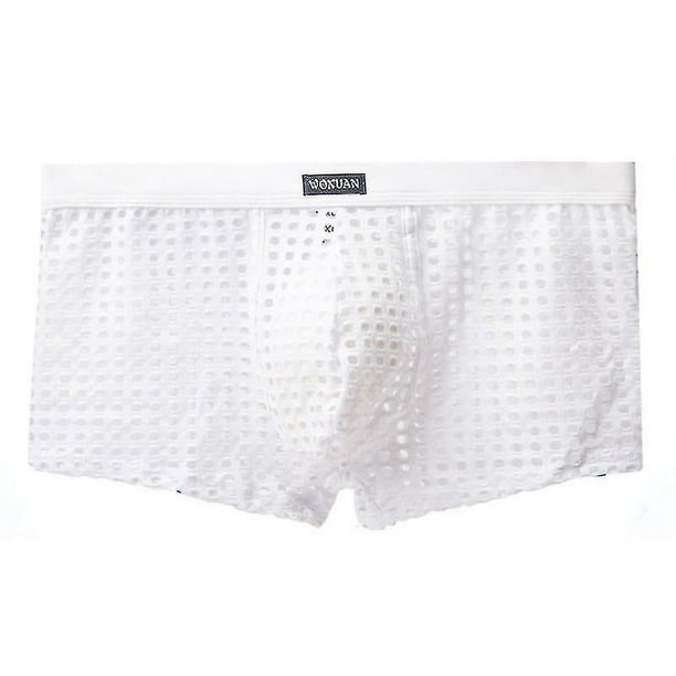 Ropa interior de rejilla para hombre, calzoncillos tipo bóxer ...
