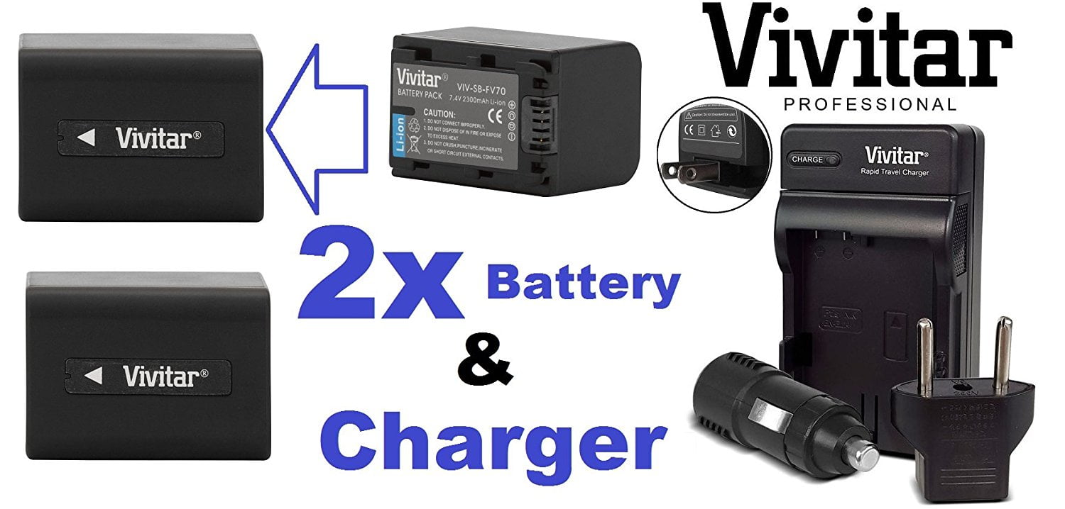 2-Pc NP-FV70 Battery & Dual Charger For Sony Recording Binoculars DEV-3 DEV-5 - Walmart.com