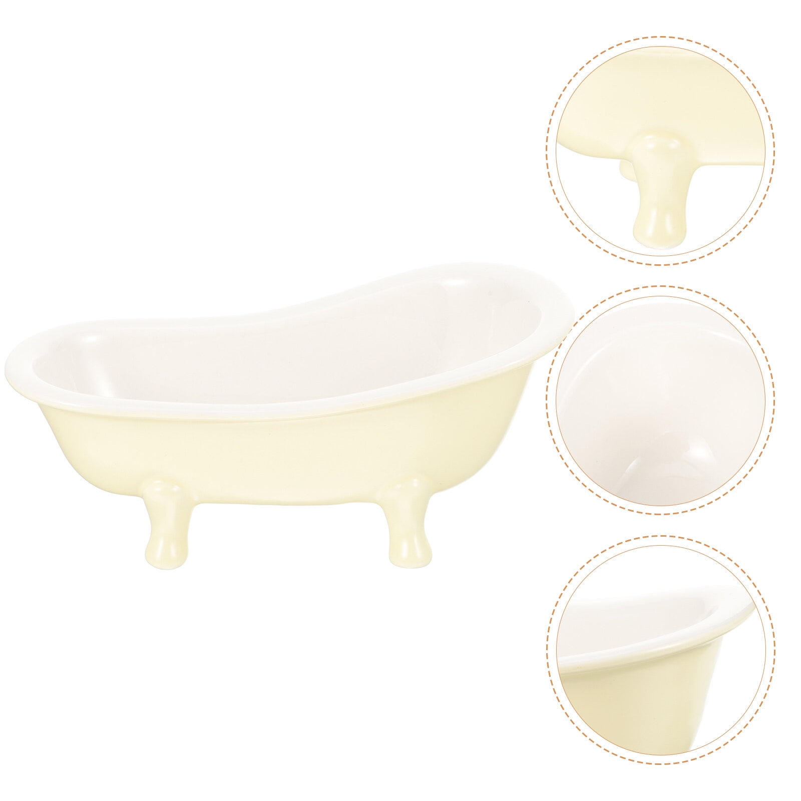Ceramic Succulent Planter Tub Shape Flowerpot Indoor Plant Pot Balcony ...