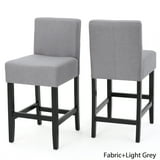 Lenando Fabric Counter Stool, Set of 2, Light Grey - Walmart.com