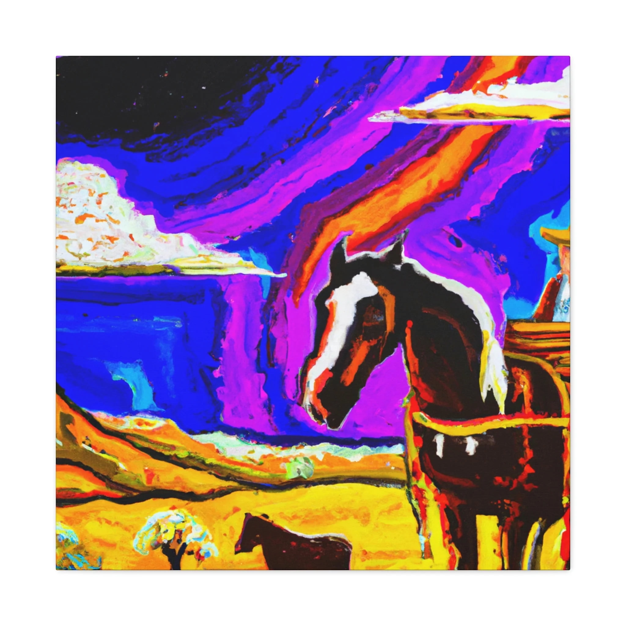 Stagecoach In Motion - Canvas - Walmart.com