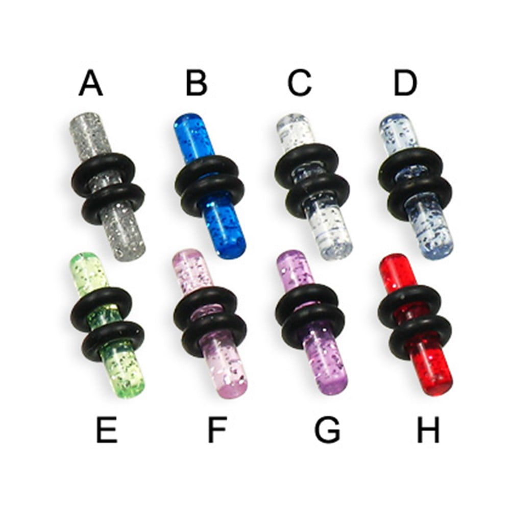 10 Gauge Glitter Plug,Gray - A - Walmart.com