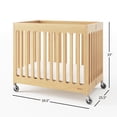 Foundations Boutique Compact Folding Hotel Crib with 3" Mattress and ...