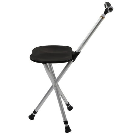 Walking Cane Stool, Prevent Slip Aluminum Alloy Folding Crutch Stool ...