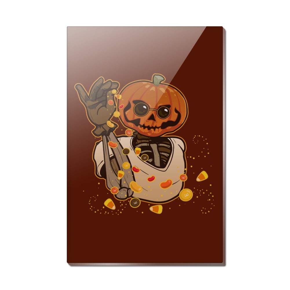 Jack O Lantern Halloween Candy Sugar Salt Bae Pumpkin Rectangle Acrylic ...