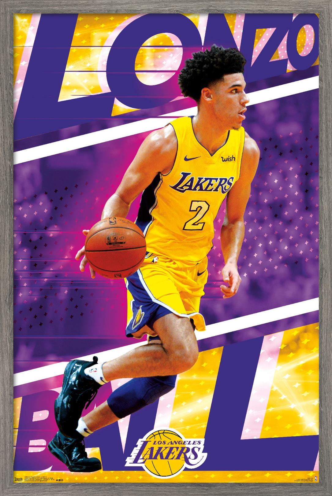 Trends International Printed Framed Los Angeles Lakers Posters,22.37" x ...