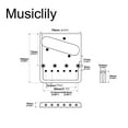 Musiclily Ultra 54mm (2-1/8 inch) String Spacing Full Soild Brass Heavy ...