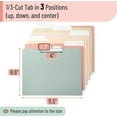 Mr. Pen 18 Pack Vintage Colors File Folders, 1/3-Cut Tab, Letter Size ...