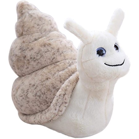 JOYWEI 7 inch plush snail stuffed animal, cute soft sleeping snail ...