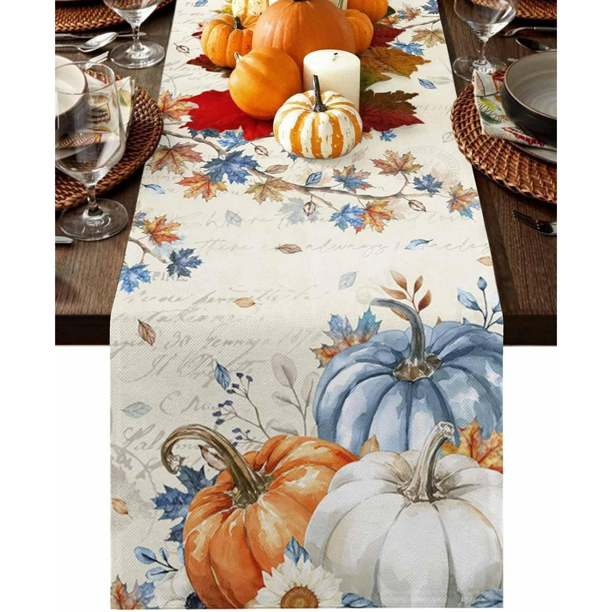 Click here for Fwpx Fall Table Runner 72inches Long  Blue Orange... prices