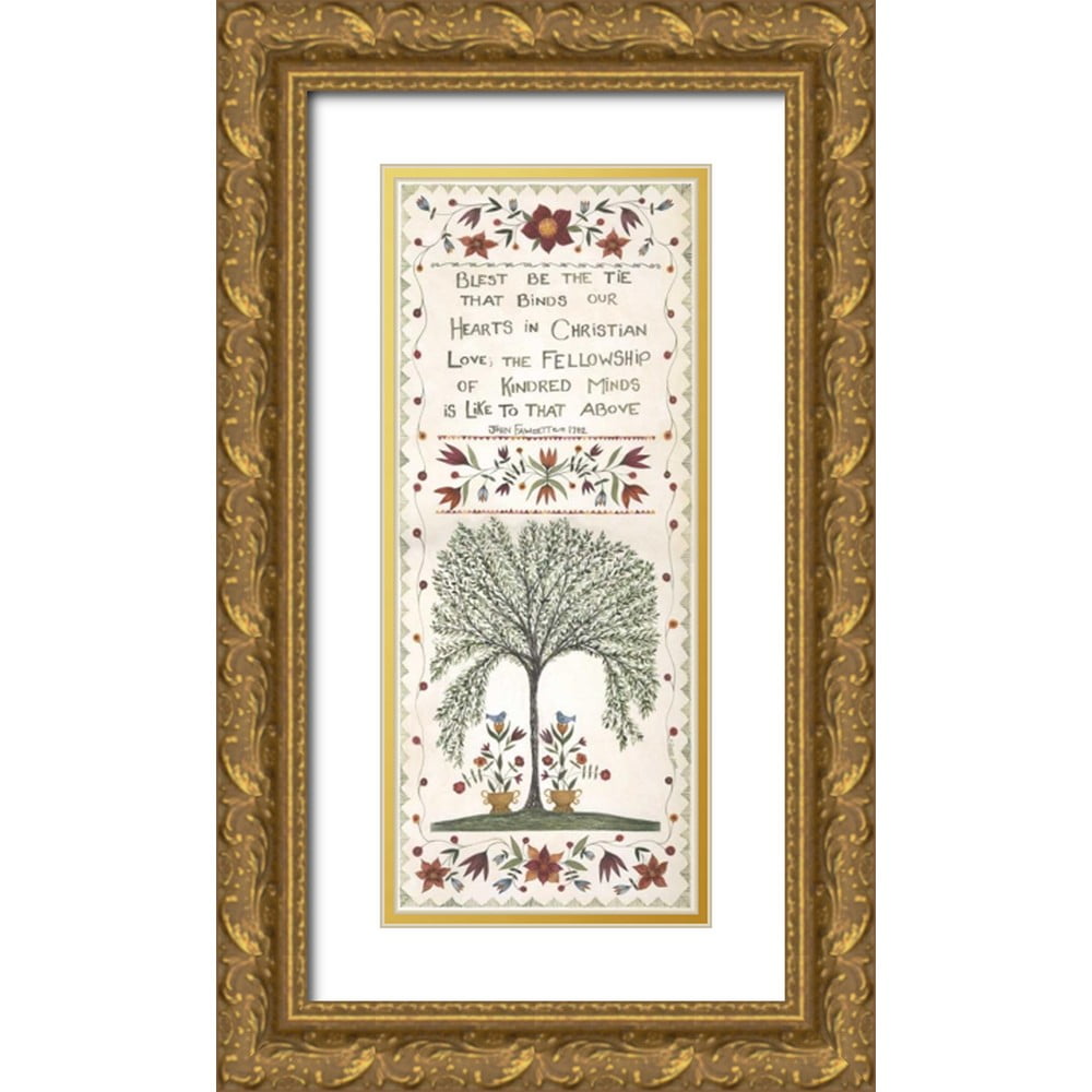 Shamp, Cindy 15x32 Gold Ornate Wood Framed with Double Matting Museum ...