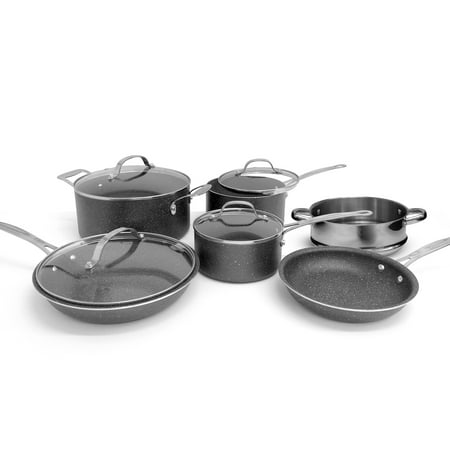 GraniteRock 10-Piece Non-Stick Ultra Durable Scratch-Resistant Cookware ...