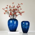 DQQ153 Peacock Blue Glass Vase Decoration Modern Light Luxury Living ...