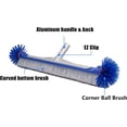 Poolvio Professional 17.5" Floor & Wall Pool Cleaning Brush with Tough ...