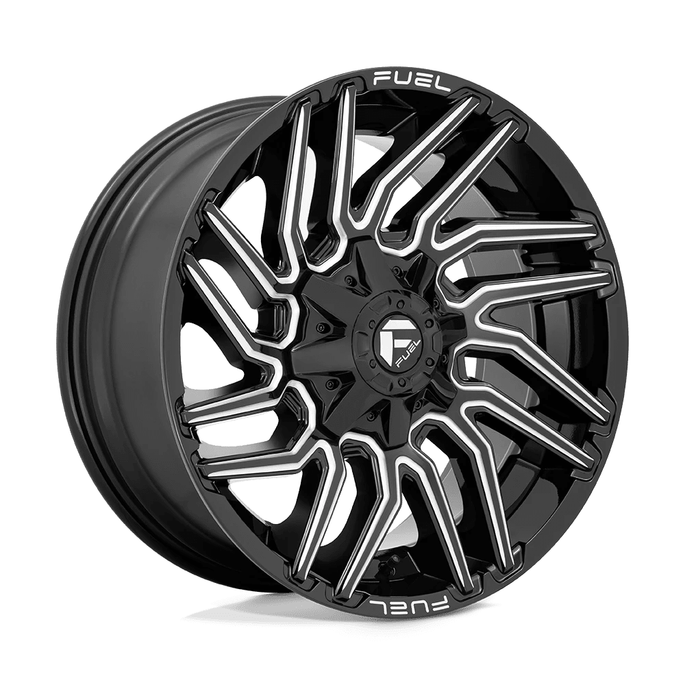FUEL D773 TYPHOON 20X10 8X165.1 -18ET 110.2CB GLOSS BLACK MILLED WHEEL ...