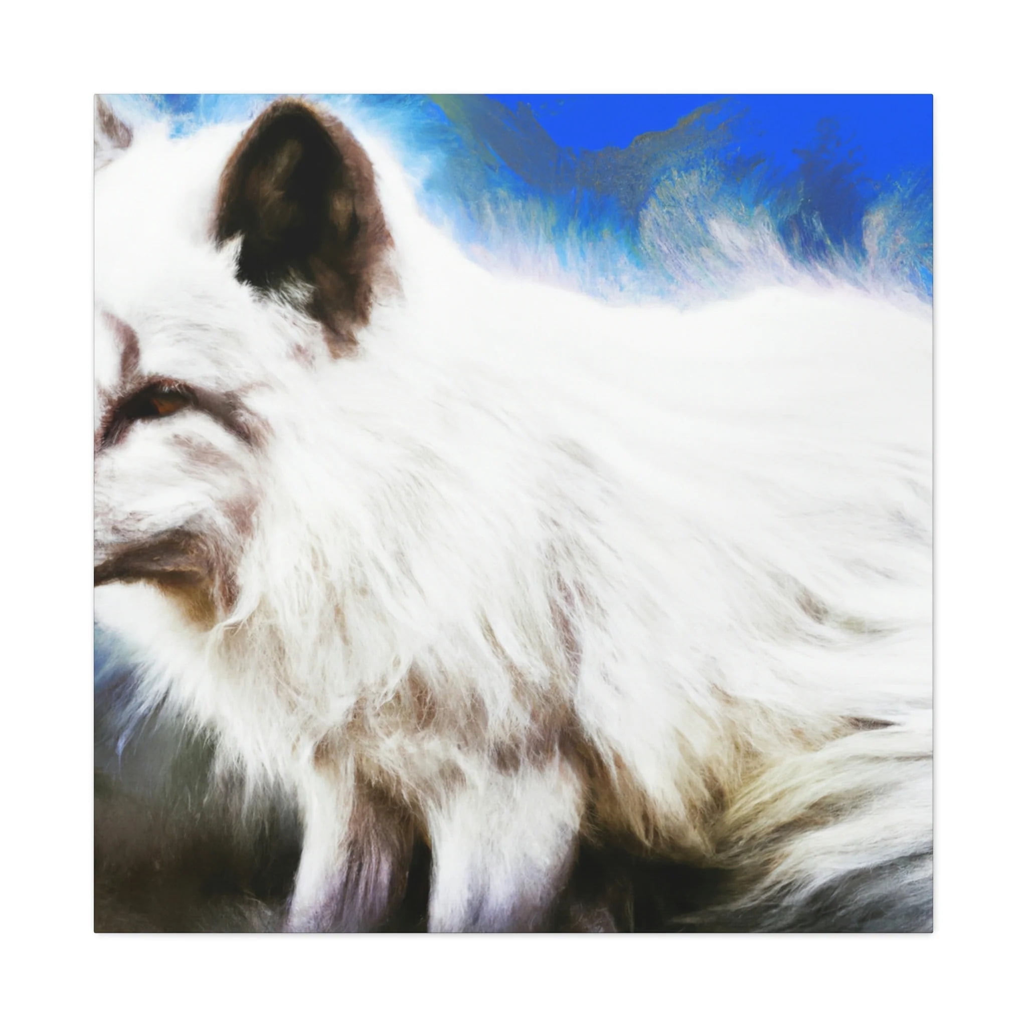 Arctic Fox in Snow - Canvas - Walmart.com