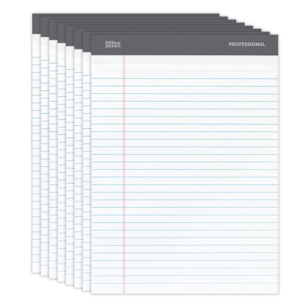 Office Depot Professional Legal Pad, 8 1/2in. x 11 3/4in., Legal Ruled ...