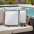 Black Geometric Outdoor Waterproof Throw Pillow Covers 20x20 Set of 2 ...