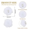 Chiffon Flowers Rhinestone Pearl Sewing Fabric Flowers Artificial ...