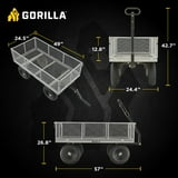 Gorilla Carts 1000-lb. Capacity Steel Utility Cart, Model #GOR1001-Com ...
