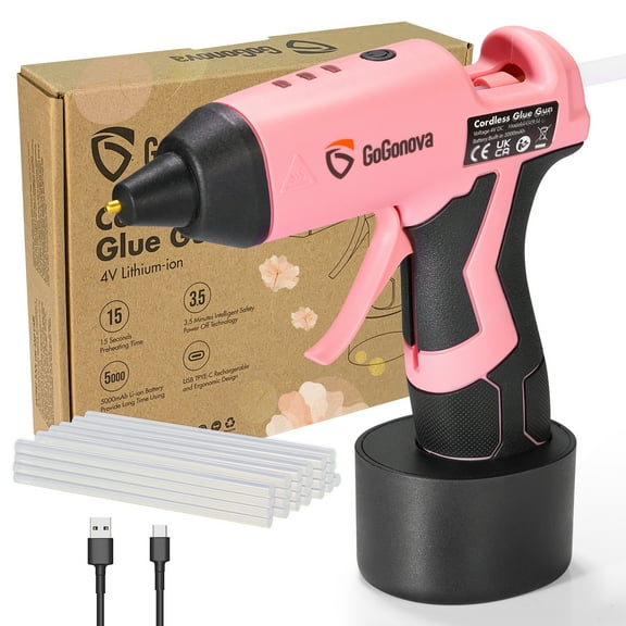 HOTO Glue Gun, Easyflow Hot Glue Gun with 40 Glue Sticks, Auto ...