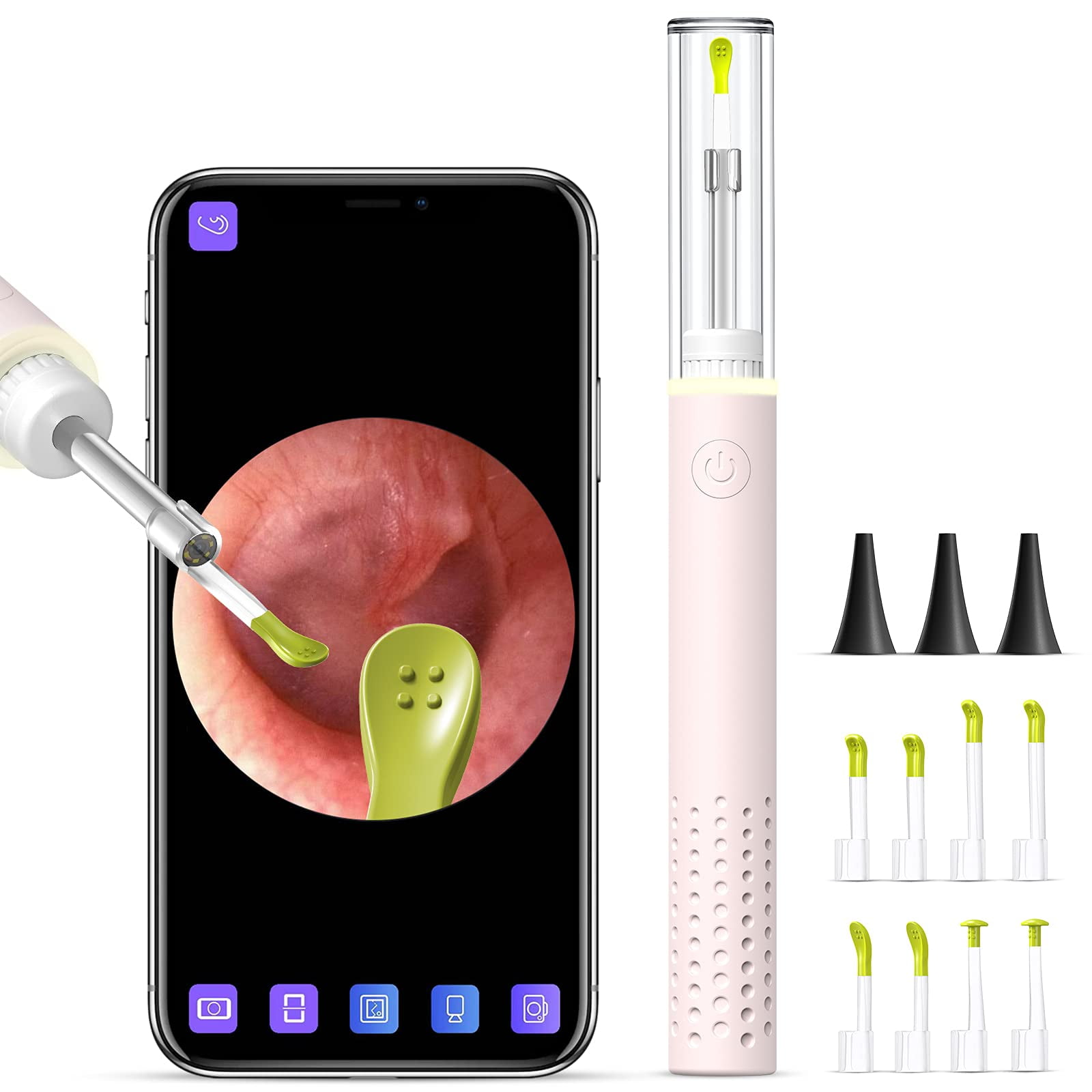 Otoscope Ear Camera with Light, Scopearound Ear Scope Cleaner Ear Wax ...