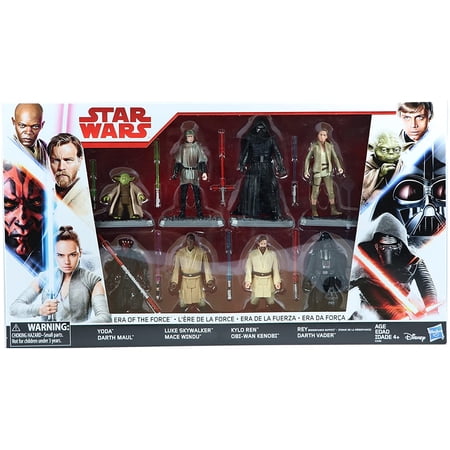 Star Wars - 8 Pack of 3.75-inch Action Figures - Darth Vader, Obi-Wan ...