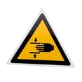 GETAJGHSD 1Pcs Safety Label Hand Crushing Decal Black Synthetic Paper ...
