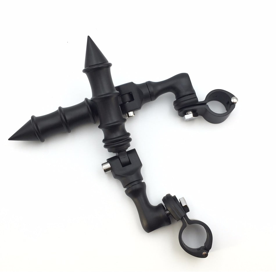 HTT-MOTOR Black Short Angled Adjustable Peg Mounting Kit Foot Peg ...