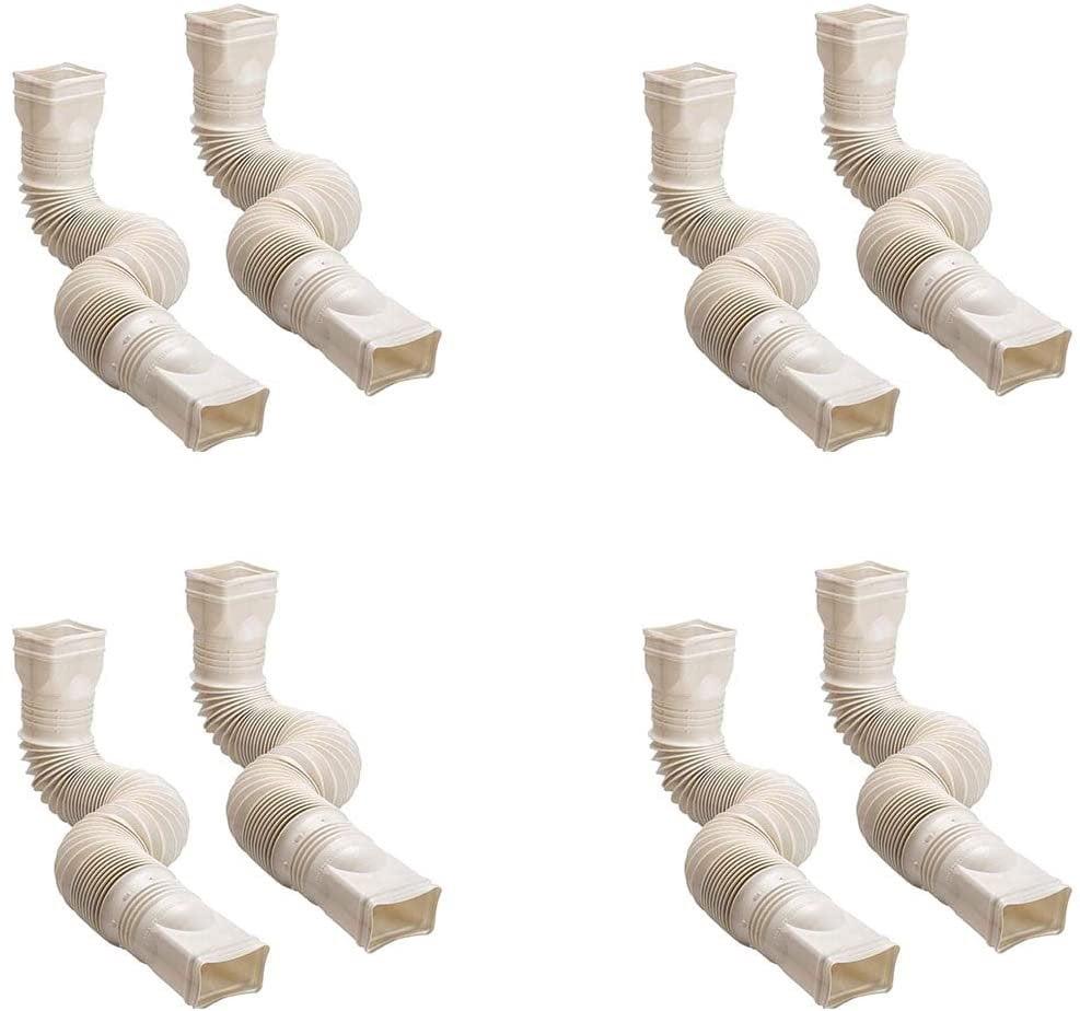 Amerimax White Flexible Downspout Extension Gutter Connector Rainwater Drainage