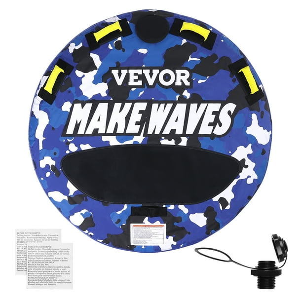 VEVOR Towable Tube for Boating, 1-2 Riders Inflatable Boat Tubes and ...