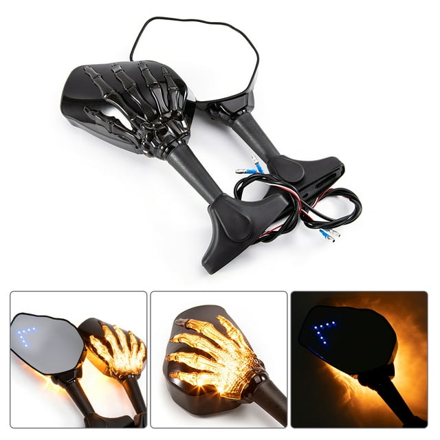 Evomosa Universal Pair Side Rearview Mirrors with LED Signal Light ...