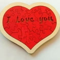 1 Set of Valentine's Day Puzzle Toy Wood Puzzle Toy Kids Wooden Puzzles ...